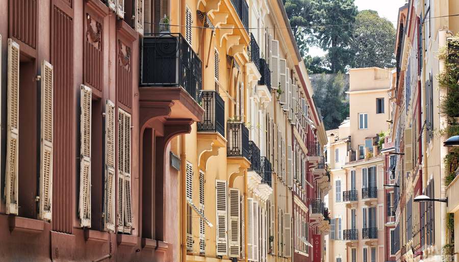 Monaco Street by Adrian Brockwell Wall Art