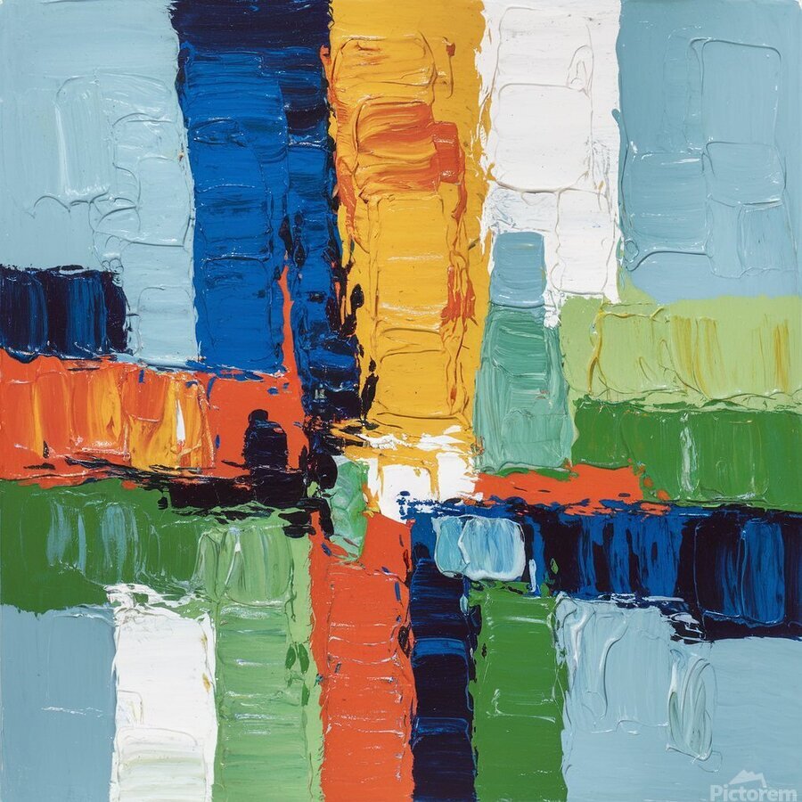 A painting of abstract moderne by Kawtar el harda Wall Art