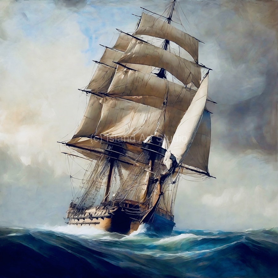 HMS Endeavour by Island Art Studio Wall Art