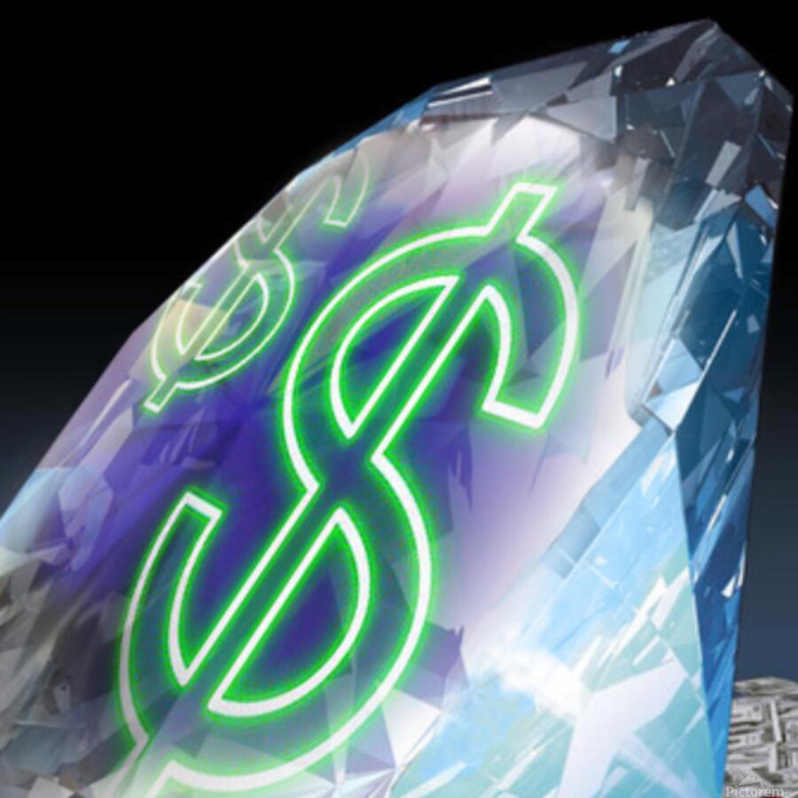 Money Diamond by WealthyArt Wall Art