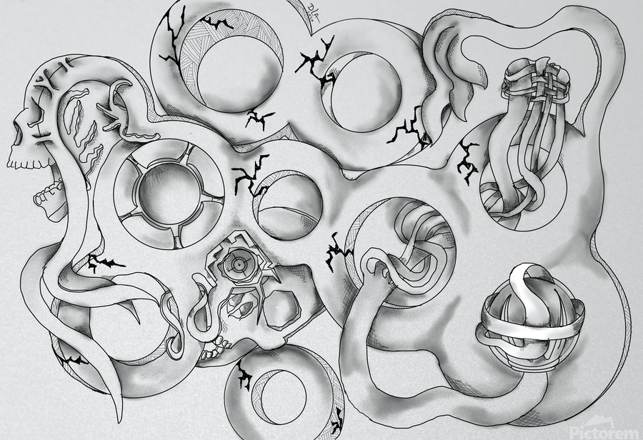 Inside outside and loop de loop by Daniel Levinas Wall Art