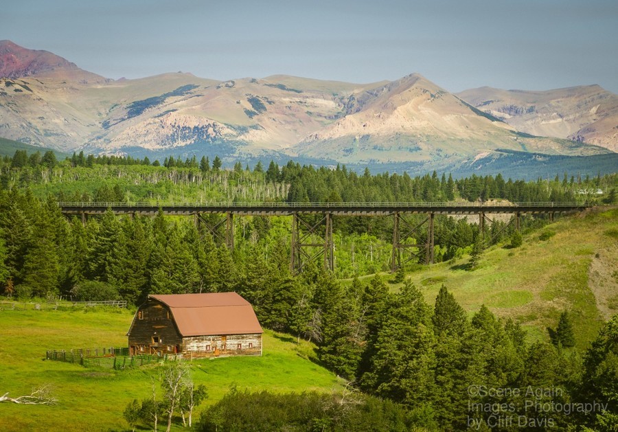 Barn at Two Medicine River Bridge by Scene Again Images: Photography by ...