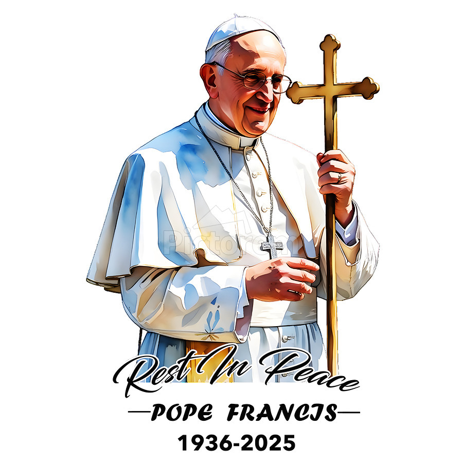 Pope Francis Catholic Tribute Clipart Rip 1936 20 by masterp Wall Art