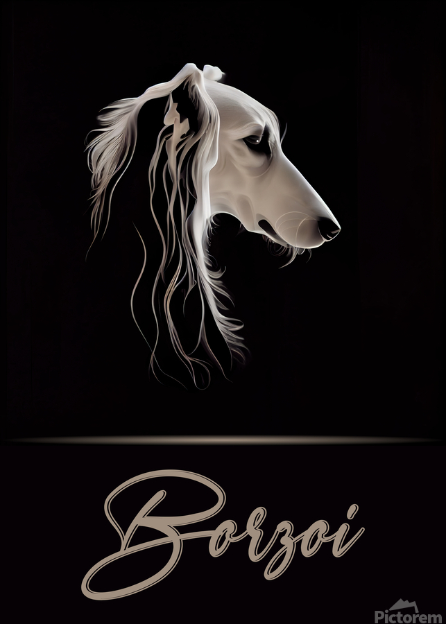 Borzoi Portrait by Best Breeds Wall Art