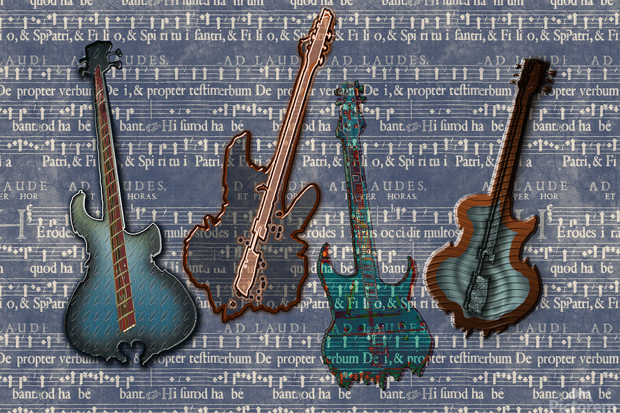 Guitar Life by Adrian Sam Wall Art