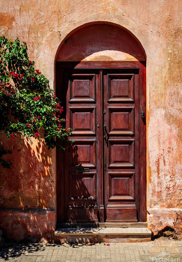 Wooden door in historical town of Colonia del Sacramento by Steve Heap Wall Art