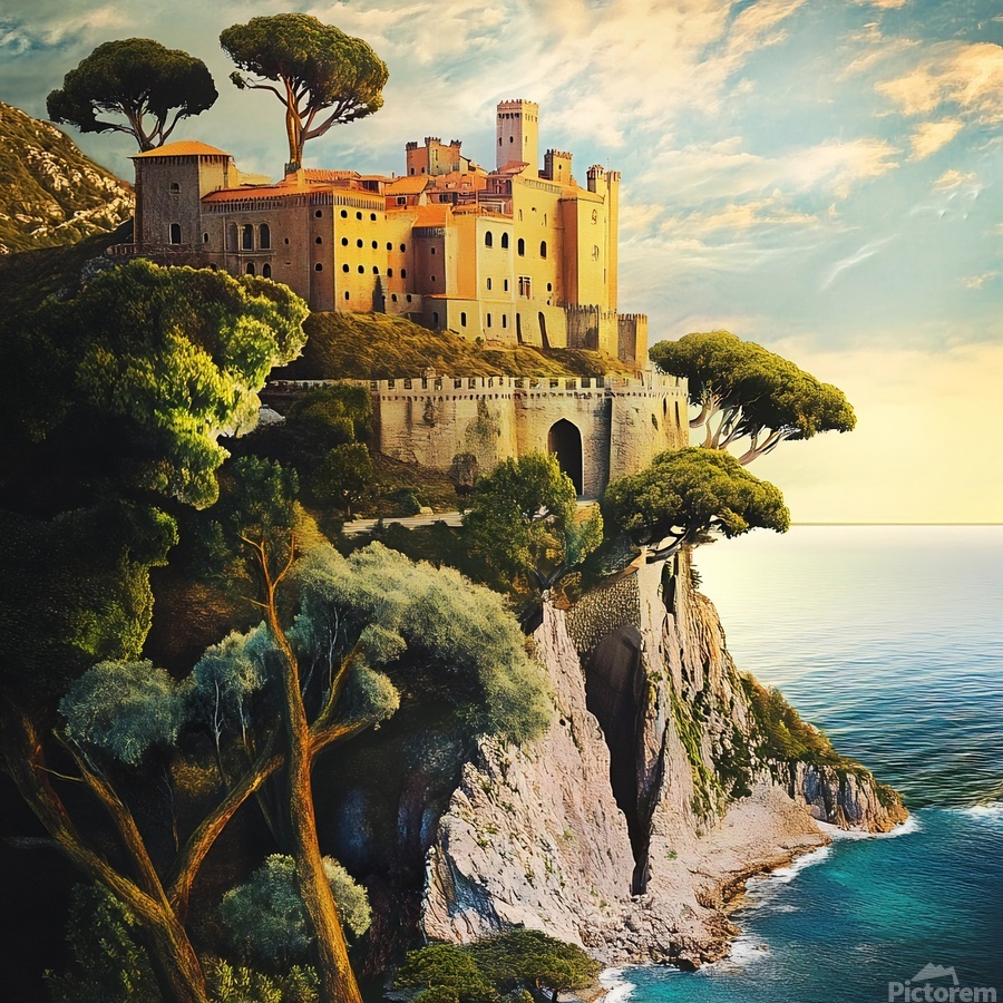 castle architecture nature.palace by Hallira Wall Art