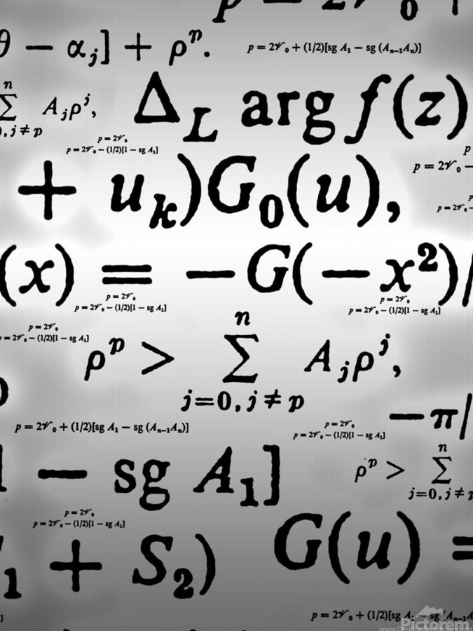 Math Mathematics pattern by Hallira Wall Art