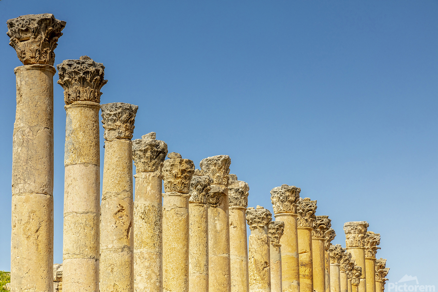 Roman columns in amman by Gualtiero Boffi Wall Art