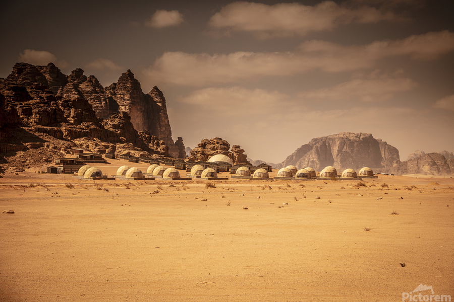 Wadi Rum Desert domes resort by Gualtiero Boffi Wall Art