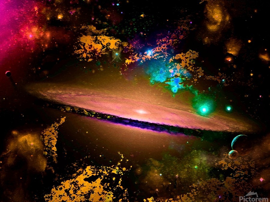 Brown Galaxy by DonWhiteArtDreamer Wall Art