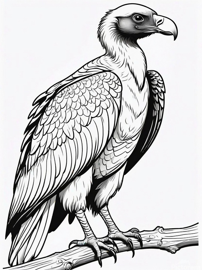 vulture coloring sheet