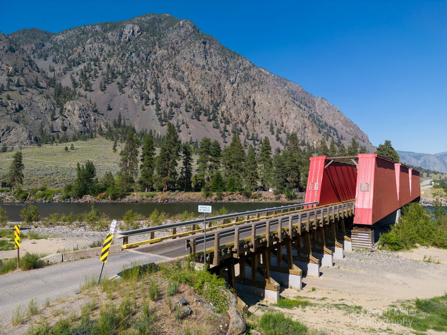 Ashnola Red Covered Bridge Similkameen River British Columbia Lan by ...