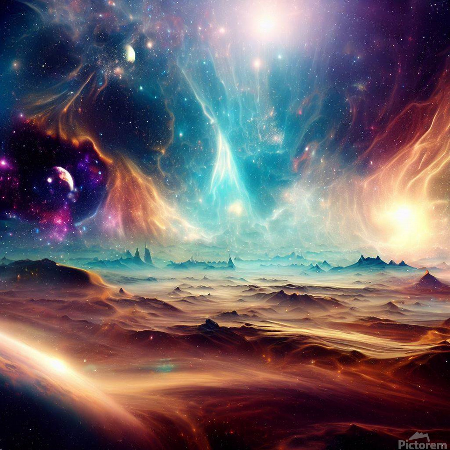8.Cosmic land of the universe by JAICRE8TIONS Wall Art