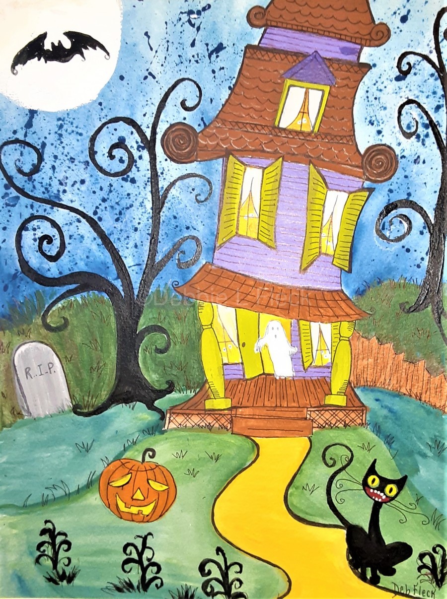 Spooktacular Night by Debbie L Fleck Wall Art