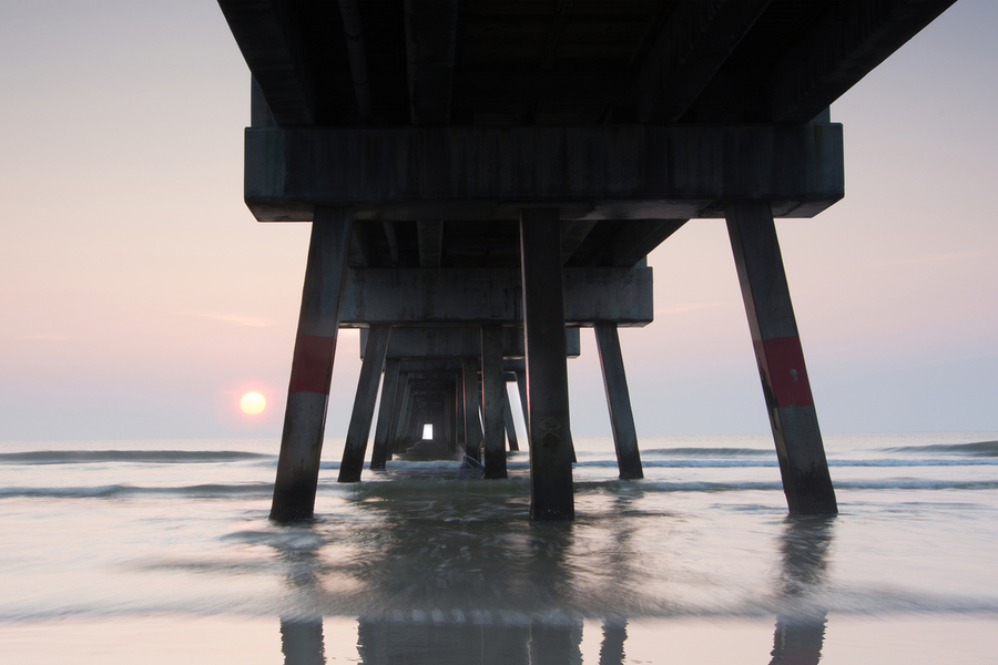 Under The Pier by Marc Ward Photography Wall Art