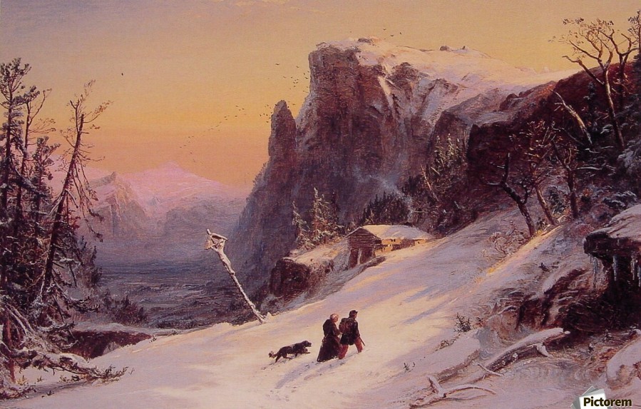Cropsey Winter in Switzerland by Jasper Francis Cropsey Wall Art
