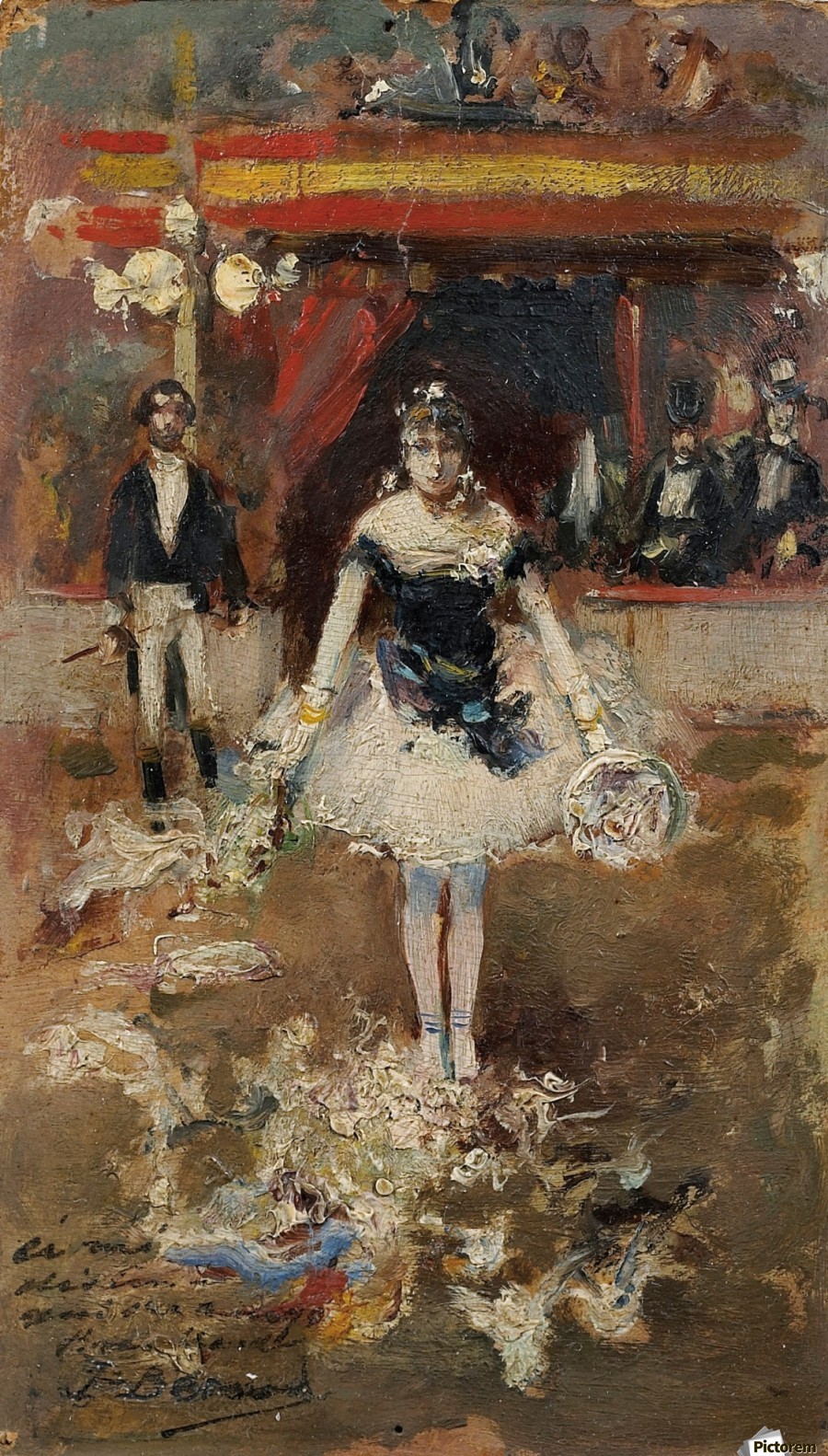 Ballet dancer in a circus by Jean Beraud Wall Art