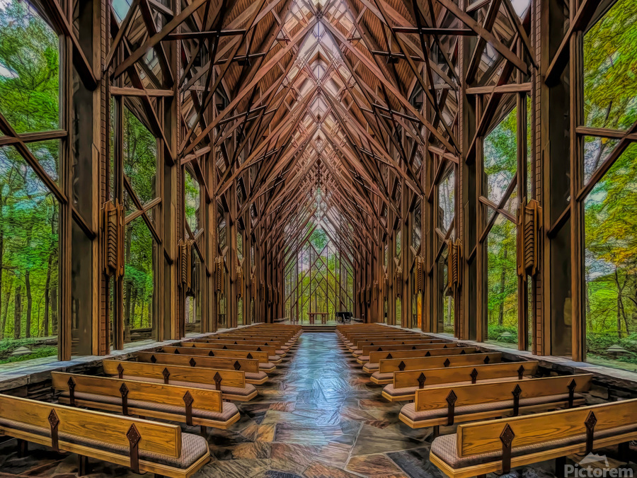 Anthony Chapel Hot Springs Arkansas by Judy Vincent Photography Wall Art