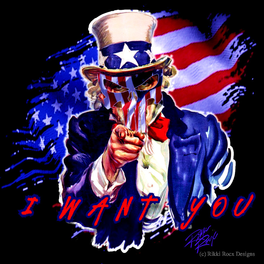 Uncle Sam by Rikki Rocx Designs Wall Art