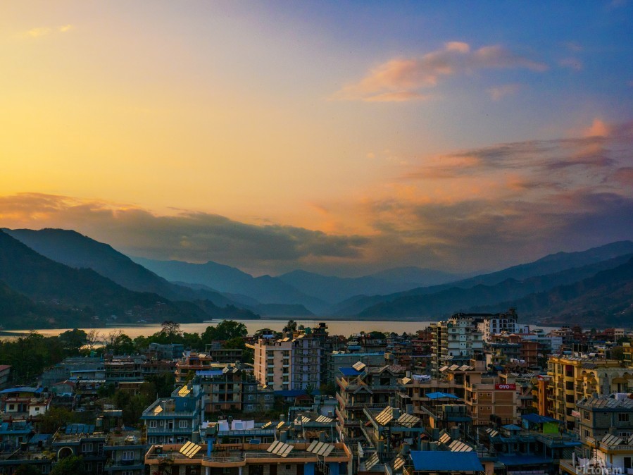 The city of pokhara Nepal by Asia Visions Photography Wall Art