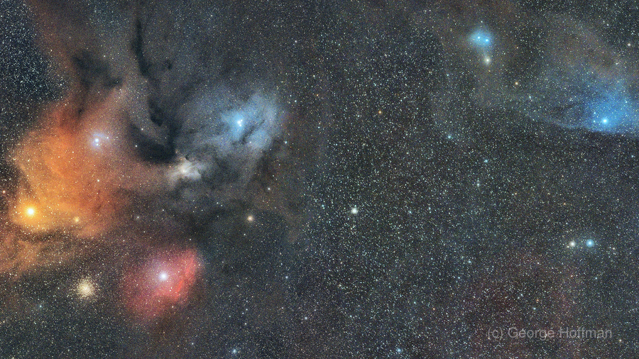 Rho Ophiuchi to the Blue Horsehead Nebula by George Hoffman Wall Art