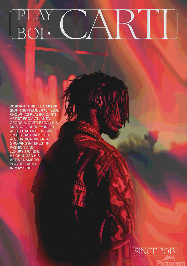 Playboi Carti by Vetiver Grey Wall Art