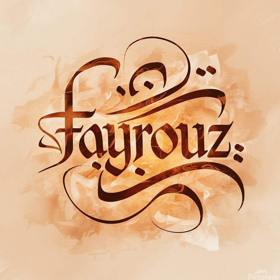 Name Fayrouz by Hakam Wall Art