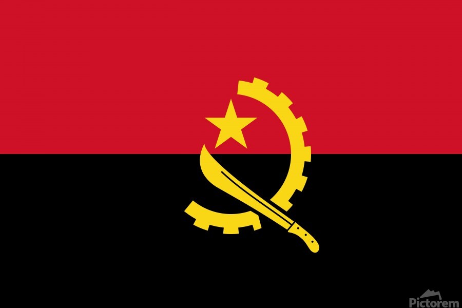 Angola Flag by Fun With Flags Wall Art