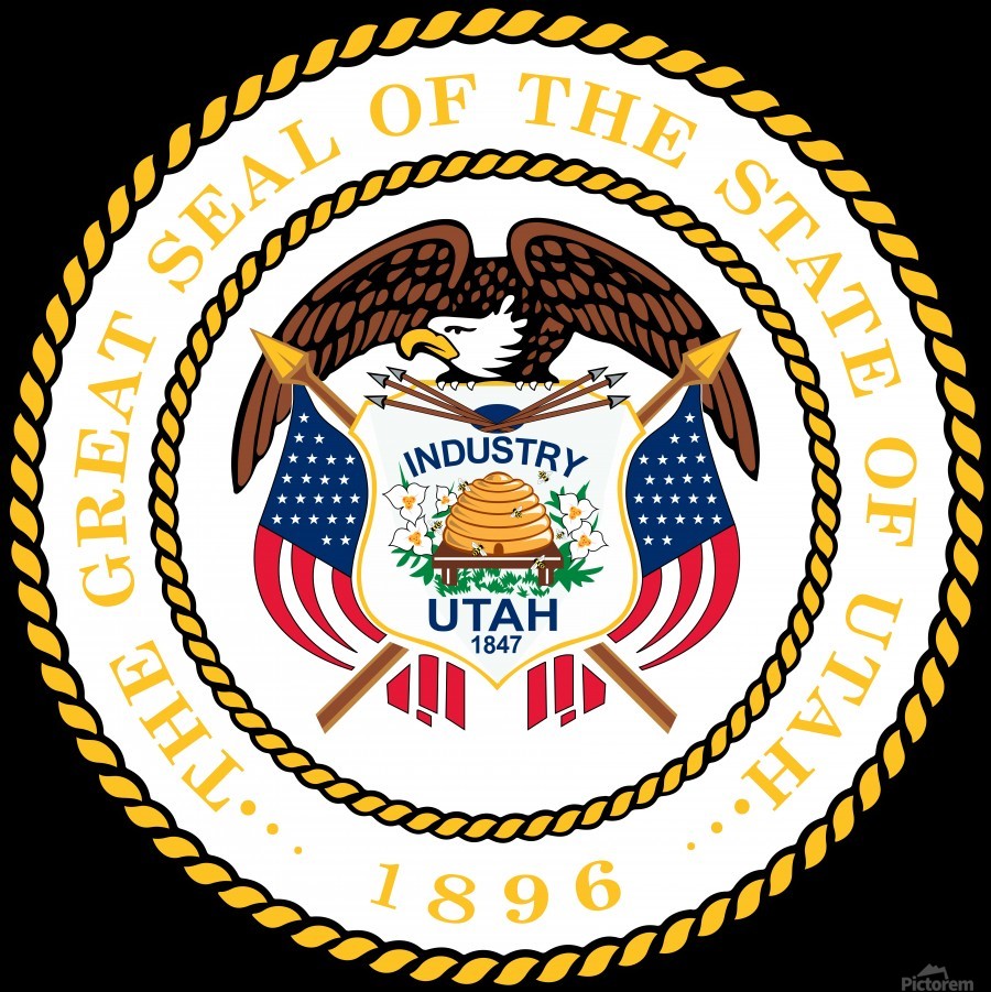 Utah Great Seal Alternate Version by Fun With Flags Wall Art