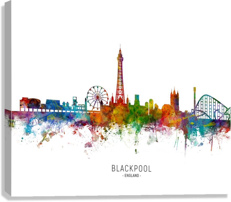 Blackpool England Skyline by Michael Tompsett Wall Art