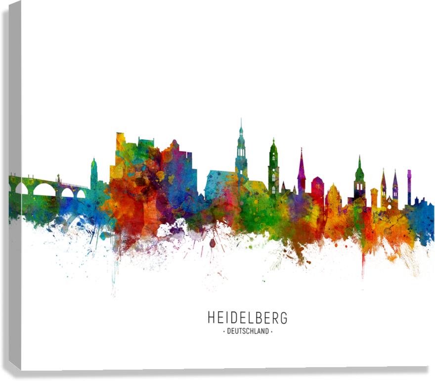 Heidelberg Germany Skyline by Michael Tompsett Wall Art