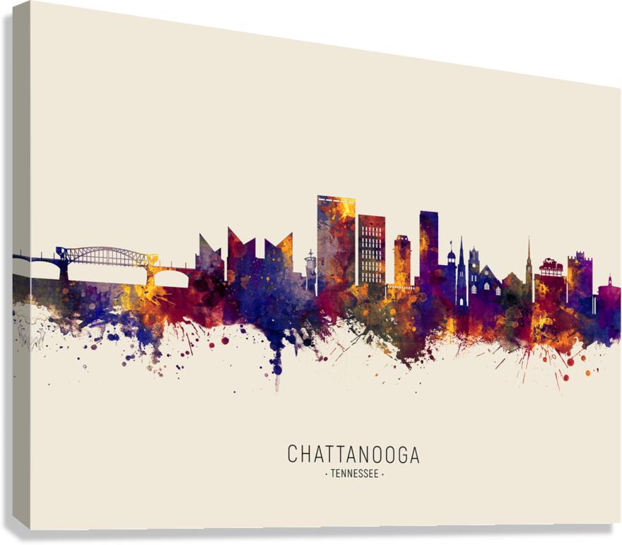 Chattanooga Tennessee Skyline by Michael Tompsett Wall Art