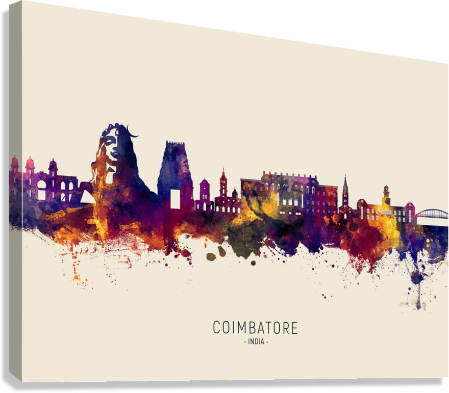 Coimbatore Skyline India by Michael Tompsett Wall Art