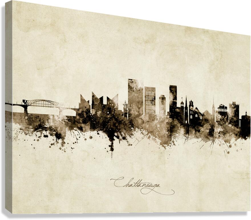 Chattanooga Tennessee Skyline by Michael Tompsett Wall Art