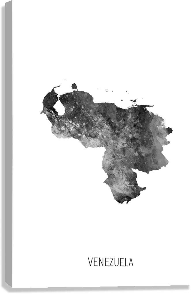 Venezuela Watercolor Map by Michael Tompsett Wall Art