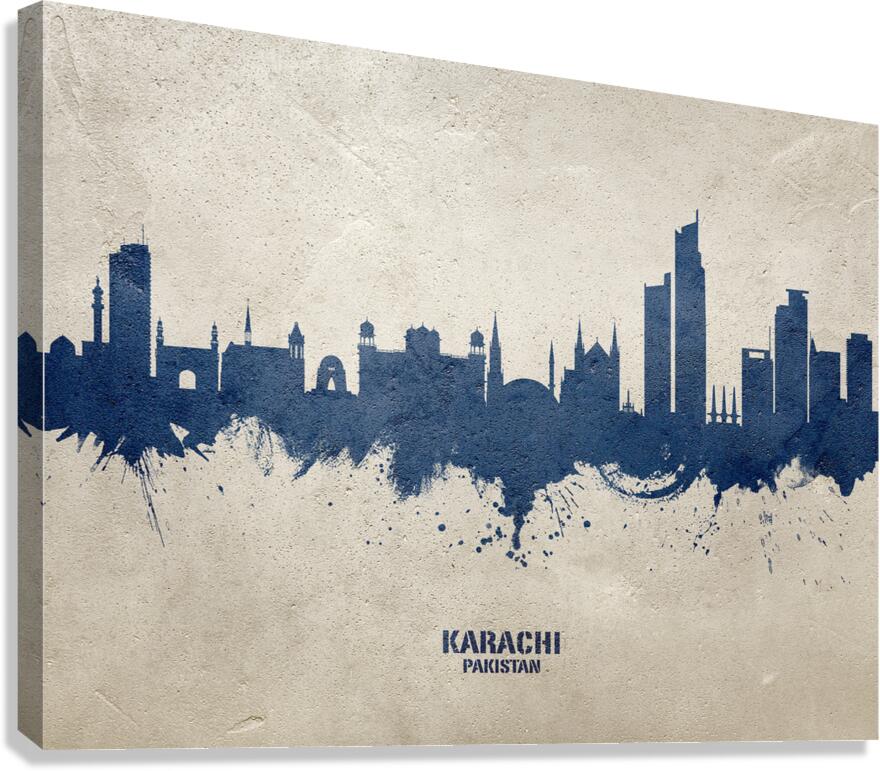 Karachi Pakistan Skyline By Michael Tompsett Wall Art