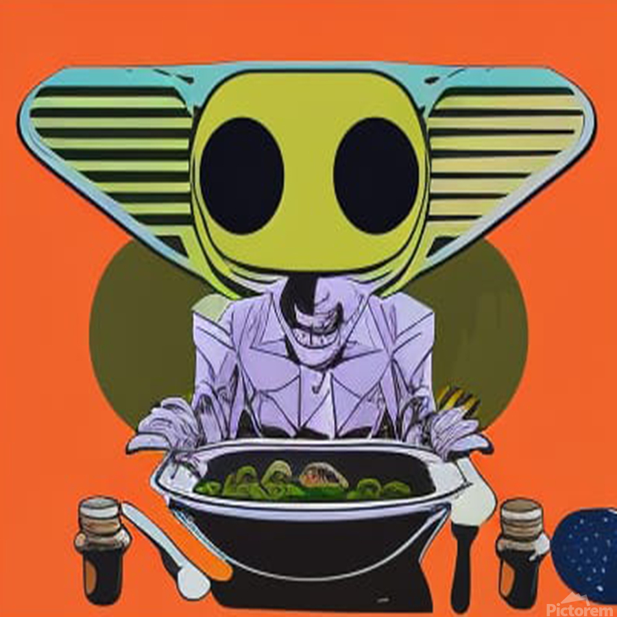 Dinner With My Robot by Perez Wall Art