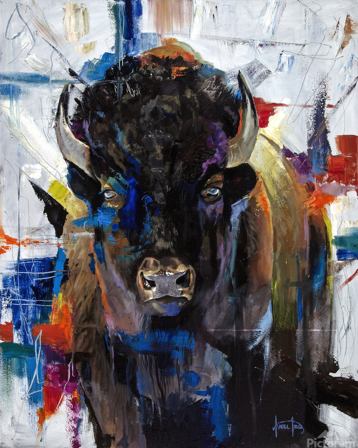 Ziggy Star Bison by Averi Iris Art Wall Art