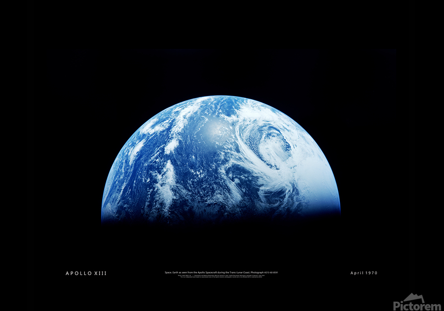 Apollo XIII Earth from Space AS13 60 8591 Restored by Samuel G Solar ...