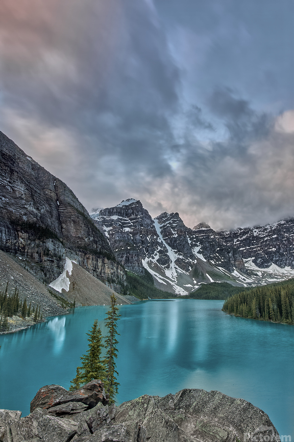 Dawn at Moraine Lake by Images By Jon Evan Wall Art