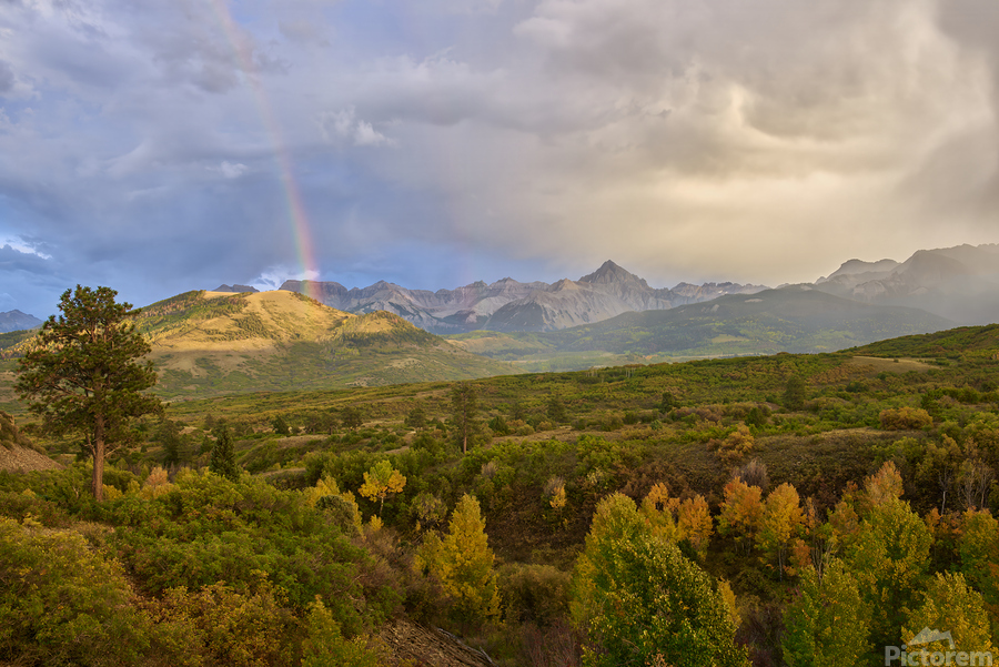 Rainbow at Dallas Divide by Images By Jon Evan Wall Art