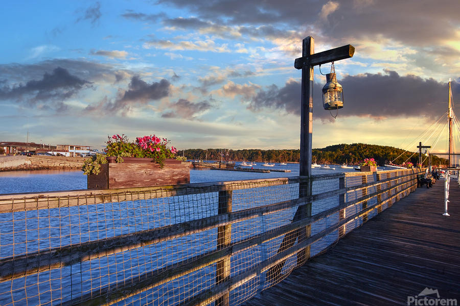 Pier in Maine by Images By Jon Evan Wall Art