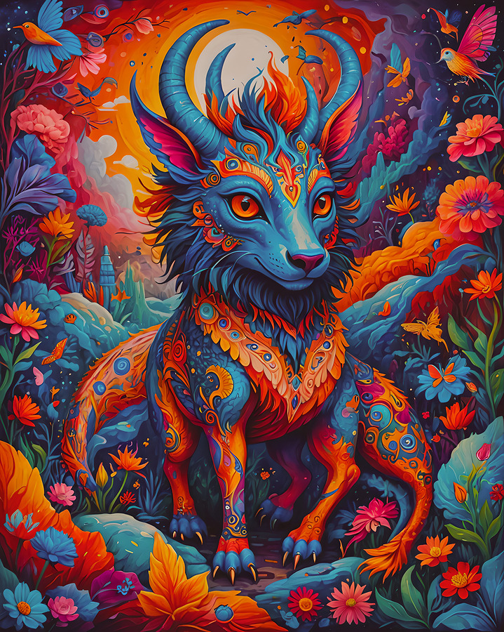 AI art Mexican Folk Art the art of Oaxacan alebrijes 2 by TOPARTGALLERY ...