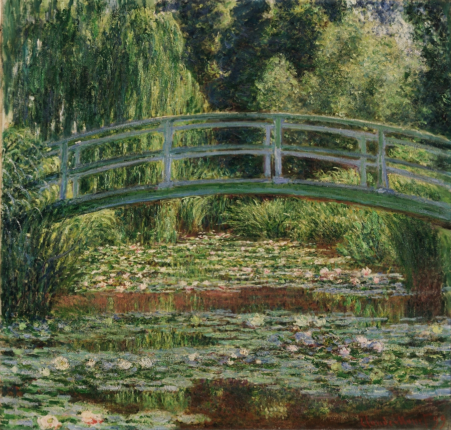 Claude Monet 1899 The Japanese Footbridge and the Waterlily Pool at ...