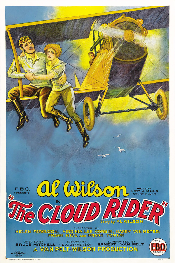 Cinema Poster 1920s Cloud Rider poster by TOPARTGALLERY Wall Art