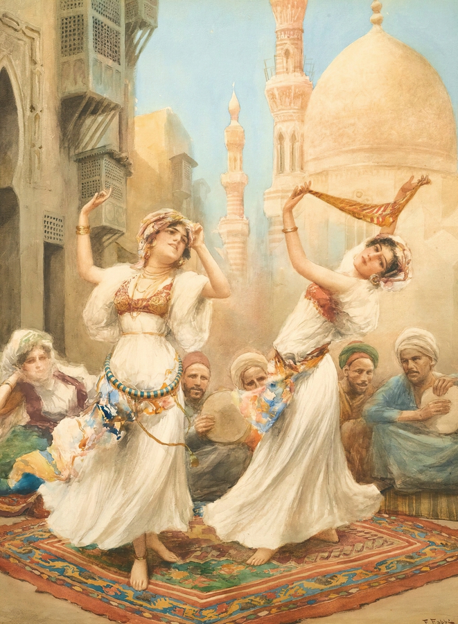 Fabio Fabbi ca 1910 The dance by TOPARTGALLERY Wall Art