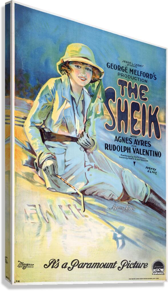 Cinema Poster 1920s The Sheik with Agnes Ayre by TOPARTGALLERY Wall Art