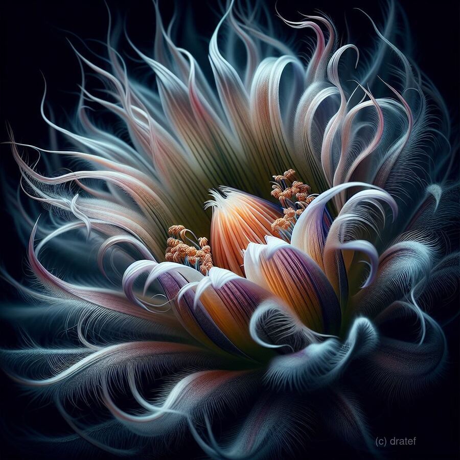 Detailed Floral Bloom by dratef Wall Art