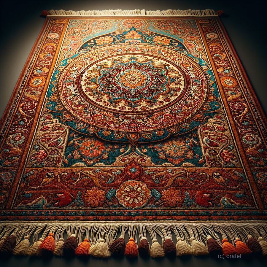 Prayer Rug Patterns by dratef Wall Art